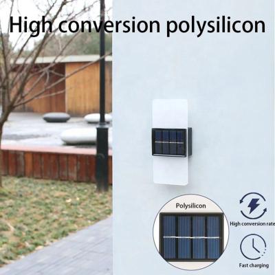 Cina Acrilico Led Parete Esterno Sconce LED Luci a energia solare Luce Bianca Fredda in vendita