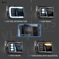 China Auto Part Position Front Projector-Clear Reflector LED Headlights w/ Dynamic Animation for sale