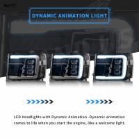 China Auto Part Position Front Projector-Clear Reflector LED Headlights w/ Dynamic Animation for sale