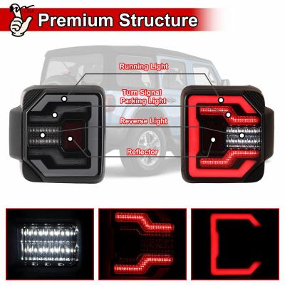 中国 LED 後ろ照明 車 後ろ照明 組装 交換 1ペア マットブラックハウジング/スモークレンズ 販売のため