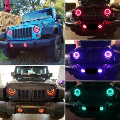 Cina RGB Halo 7 pollici proiettore a LED per Jeep Bluetooth APP Control Colori personalizzati in vendita