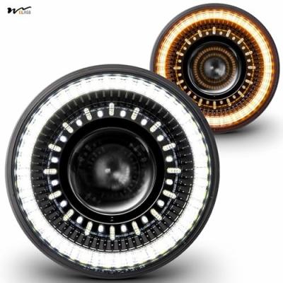 Cina 7 pollici proiettori a LED rotondo alto basso fascio sigillato HALO DRL segnale di svolta sostituzione per Jeep in vendita