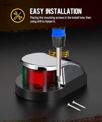 Cina 24 luci di navigazione a LED rosso e verde per i camion anteriori di pontoon yacht skiff skeeter in vendita