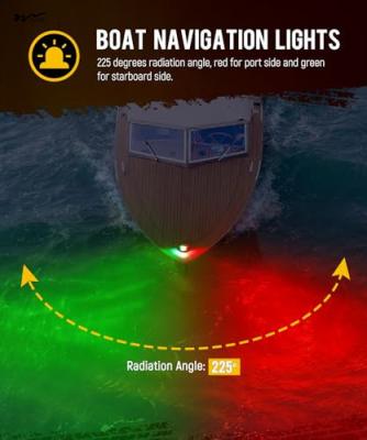 Cina 24 luci di navigazione a LED rosso e verde per i camion anteriori di pontoon yacht skiff skeeter in vendita