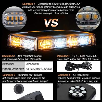 Cina Sopra il tetto 48LED A W Alta visibilità Avviso di emergenza di sicurezza LED Mini Strobe Light bar in vendita