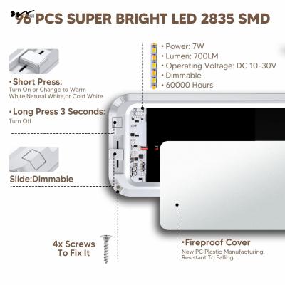 Cina Layout LitePro DLX 7W 700LM Dimmabile Sliding RV Ceiling Dome Lights Altro modo di commutazione in vendita