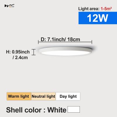 Cina 12W LED Modern Style Lampada a soffitto piatto LED Rotonda Piccola Lampada a soffitto in vendita
