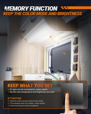 Cina Luce per camper interni 12V Camper 1500LM RV Ceiling Dome Light con interruttore e luce bianca in vendita
