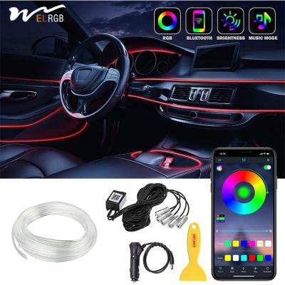 Cina Lampade LED per auto a strisce Kit di illuminazione interna multicolore 16 milioni di colori 5 in 1 APP in vendita
