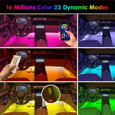 Cina Luci e accessori interni per auto APP Controllo remoto sincronizzazione musicale RGB LED Strip Light in vendita
