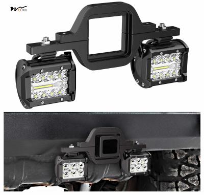 Cina 2 Pcs 4 pollici 60W LED Pods con 2 pollici di rimorchio Hitch supporto di montaggio per luce di ricambio inverso in vendita
