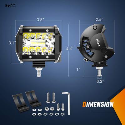 Cina 2 Pcs 4 pollici 60W LED Pods con 2 pollici di rimorchio Hitch supporto di montaggio per luce di ricambio inverso in vendita