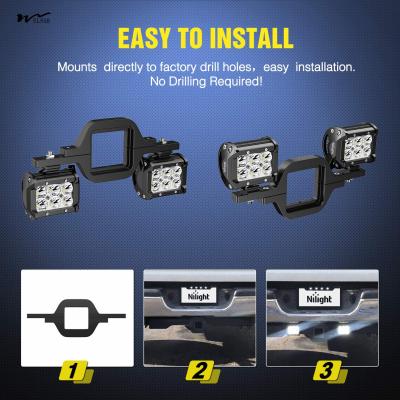 Cina 2 Pcs 4 pollici 60W LED Pods con 2 pollici di rimorchio Hitch supporto di montaggio per luce di ricambio inverso in vendita