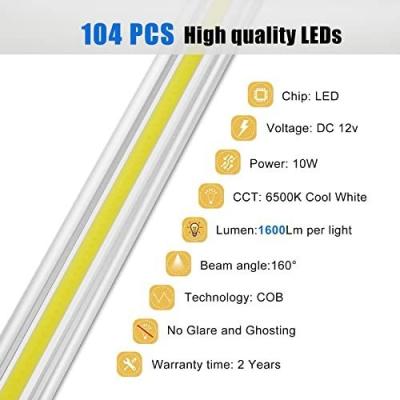 Cina Striscia luminosa a LED 12V con 104 LED COB e alta luminosità di 1600LM in vendita