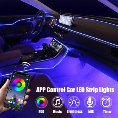 Cina Funzioni speciali 5 in 1 luci interne auto 16 milioni di colori con controllo wireless in vendita