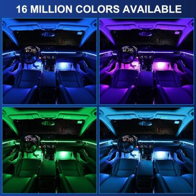 Cina Funzioni speciali 5 in 1 luci interne auto 16 milioni di colori con controllo wireless in vendita