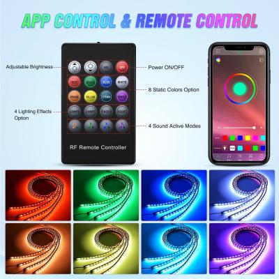 China Faixa de luz LED multi-color de carro com controle de voz e modo de música 680g controle remoto à venda