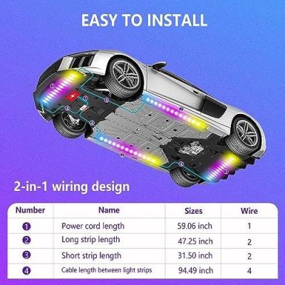 Cina Kit di auto a LED con fondo in gomma e luci dimmabili in vendita