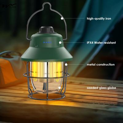 Cina Mini retro campeggio luci 1000LM ricaricabile LED campeggio lanterna impermeabile 3 modalità di luce in vendita
