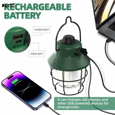 Cina Mini retro campeggio luci 1000LM ricaricabile LED campeggio lanterna impermeabile 3 modalità di luce in vendita