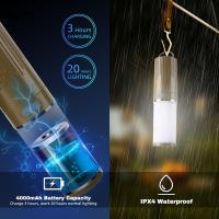 China 150-Light Plastic Camping Lantern with 49.2FT String 2 in 1 Warm White LED Tent Light for sale