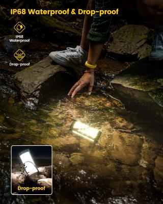 Cina 106LED Lanterna da campeggio 5 livelli di luminosità fino a 1200LM 3 modalità SOS 80 ore Tempo di lavoro IP68 luce di emergenza impermeabile in vendita