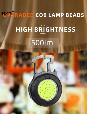 Cina COB Mini Portachiavi Torcia ricaricabile a LED Torcia tascabile 4 modalità per all'aperto in vendita