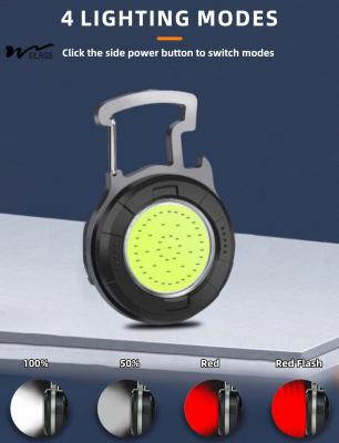 Cina COB Mini Portachiavi Torcia ricaricabile a LED Torcia tascabile 4 modalità per all'aperto in vendita