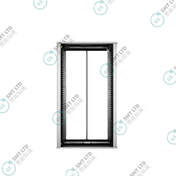 Side view of PCB loading rack