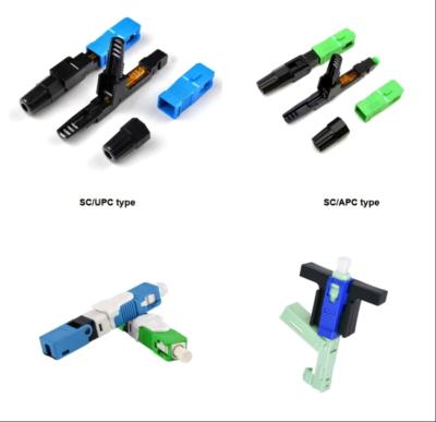 Cina Single Mode SC APC Fiber Optic Fast Connectors 0.9mm 2mm 3mm in vendita