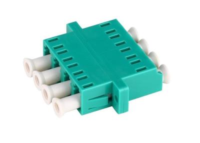 China LC UPC OM3 Quad Fiber Optic Adapters Connectors With Flange for sale