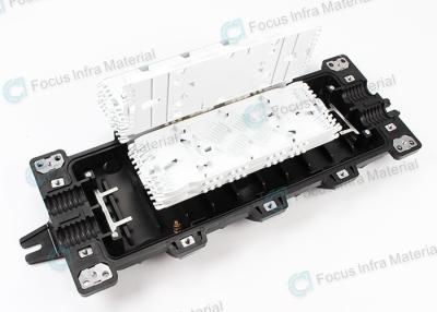 China PC 144 Core Fiber Optic Splicing Closure Box 2 Inlets 2 Outlets for sale