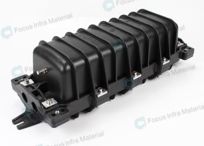 China PC 144 Core Fiber Optic Splicing Closure Box 2 Inlets 2 Outlets for sale