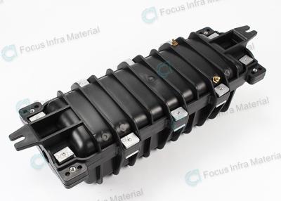 China PC 144 Core Fiber Optic Splicing Closure Box 2 Inlets 2 Outlets for sale