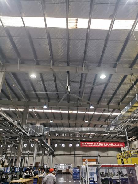 Gearbox Type Big Industrial Fans HVLS Warehouse Fans Customizable Blade