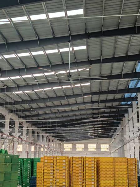 Ventilatore HVLS grande da 24FT 7.3m, buone prestazioni di ventilazione, ampia area di copertura
