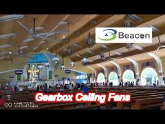 1.5kw 6 Blades Reduction Gearbox Ceiling Fans In Church  Low Speed