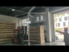 Stang gemonteerde HVLS ventilator 24ft elektrische lage geluid grote buitenventilator voor vierkant