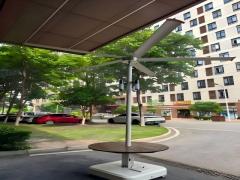 Adjustable Length Outdoor Standing Fan Pole Mounted Hvls Fan 24 Ft Diameter