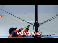 Централизованная система управления 24ft PMSM вентиляторы Большие кладовые потолочные вентиляторы