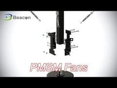 IP65 Противопыльный 7.3M PMSM Вентиляторы Гигантский промышленный потолочный вентилятор Низкое обслуживание