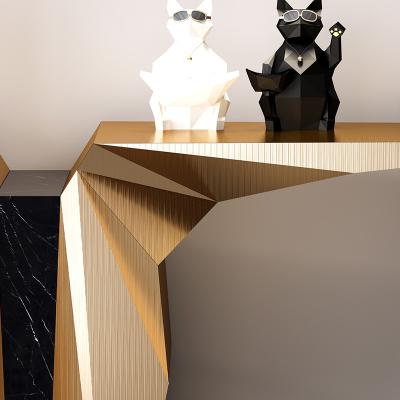 Cina Console in acciaio inossidabile Tavolo Muro Tavolo forma ala angelico con base in oro spazzolato Hotel Villa e uso in soggiorno in vendita