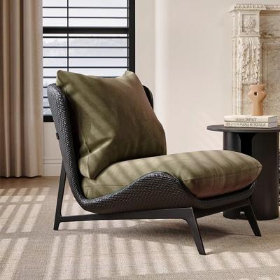 China Rattan Frame Velvet Black Chair Modern Velvet Chesterfield Chair for sale