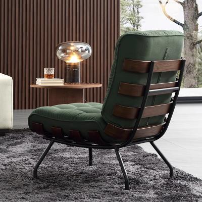 China High Density Foam Velvet Fabric Armchair With Iron Legs Olive Green Velvet Chair for sale