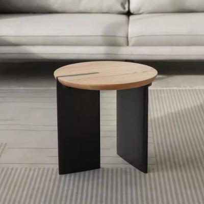 China Matt Finish Light Oak Coffee Table Center Round Table For Living Room for sale