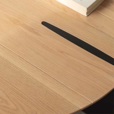 China Matt Finish Light Oak Coffee Table Center Round Table For Living Room for sale