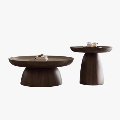 China Vernis Walnoten Koffietafel Natuurlijk Hout Ronde Koffietafel Te koop