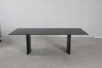 China Customizable Rectangle Dining Table with Stainless Steel Base and Ceramic Top for sale