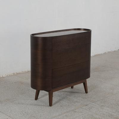China Slim eiken marmeren topconsole tafel met laden Te koop