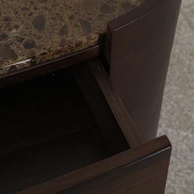 China Slim eiken marmeren topconsole tafel met laden Te koop